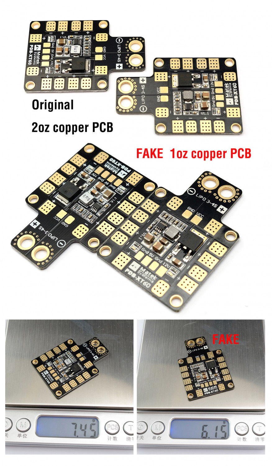 PDB-XT60 w/ BEC 5V & 12V (EOL) – Matek Systems