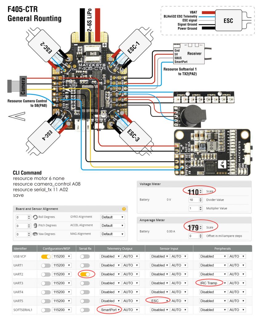 (EOL)Flight Controller F405-CTR – MATEKSYS