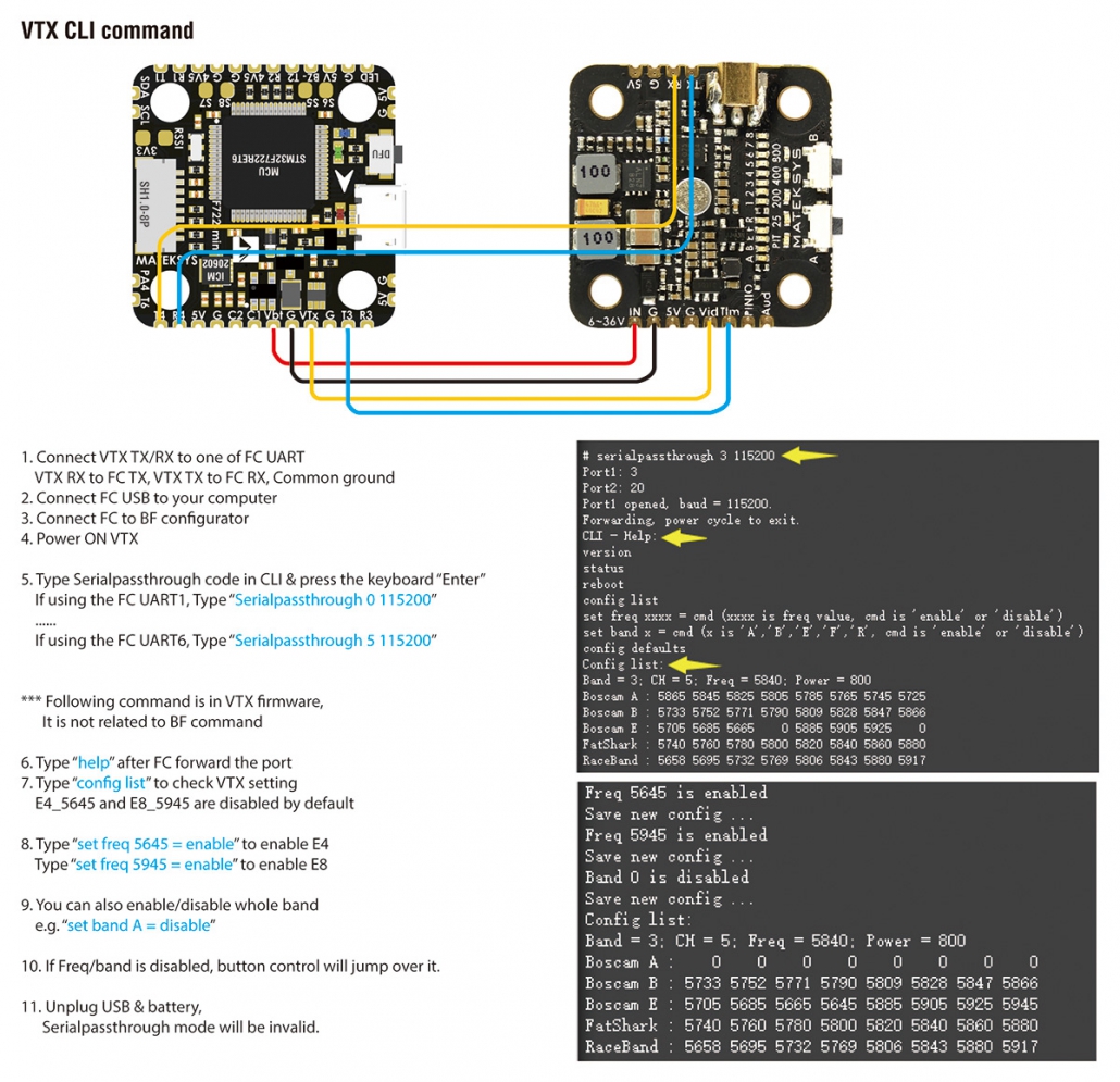(EOL)Video Transmitter 5.8G VTX-mini, 8S 800mW – MATEKSYS