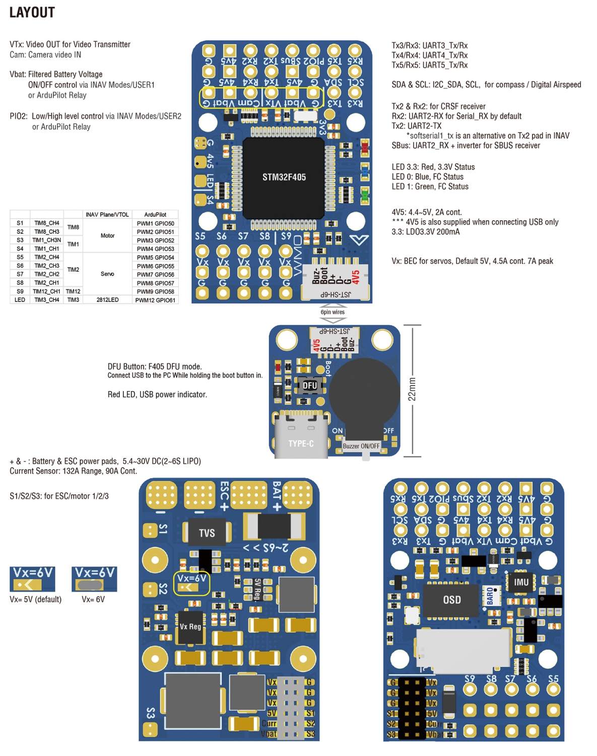 Flight Controller F405-WMO – MATEKSYS